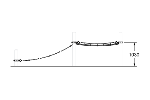 Mini Horizontal Square and Rubber Bridge - Kaebel Leisure