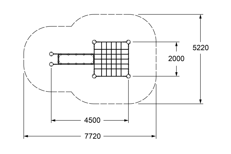 Mini Horizontal Square and Rubber Bridge - Kaebel Leisure