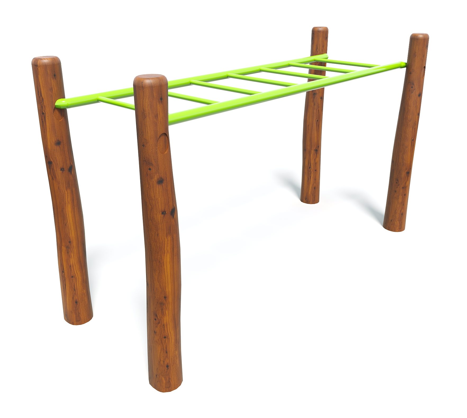 Natural 4 Post Monkey Bar - Kaebel Leisure